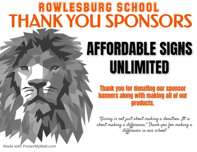 sponsor poster sign | PosterMyWall