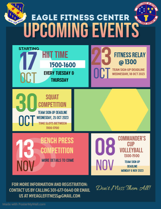 Copy of Upcoming Events Flyer (1) | PosterMyWall