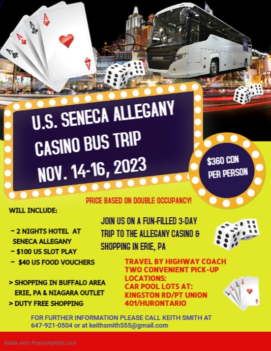 Copy of Casino Bus Trip Flyer Template | PosterMyWall