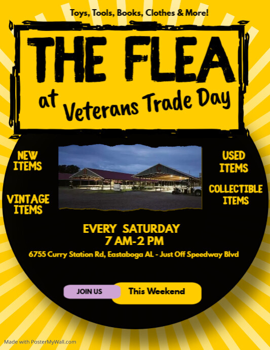 Flea Market Poster template | PosterMyWall