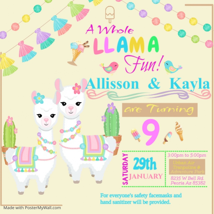 twins 9th Birthday | PosterMyWall