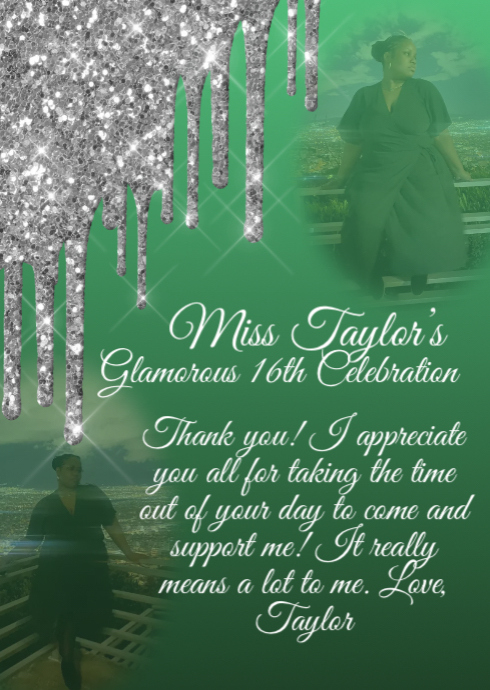 Taylor’s Glitter Drip Invite (1) | PosterMyWall