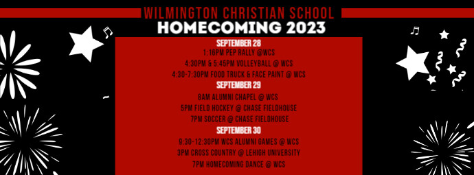 Copy of 2023 Homecoming Schedule (1) | PosterMyWall