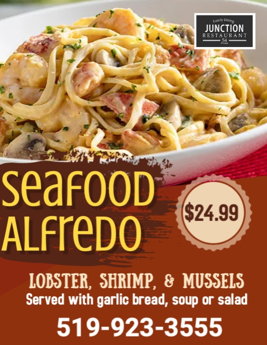 Seafood Alfredo | PosterMyWall