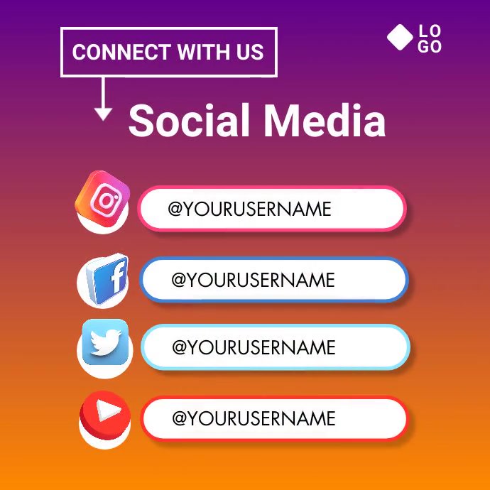 follow us | PosterMyWall