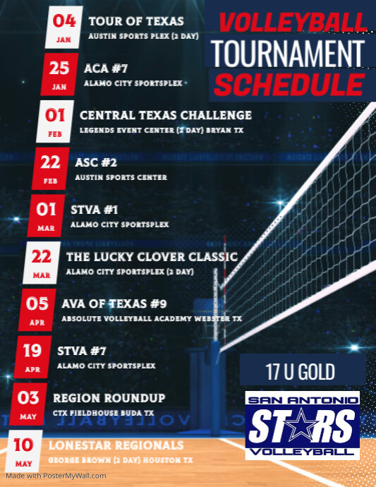 Volleyball Tournament Schedule Template (1) | PosterMyWall