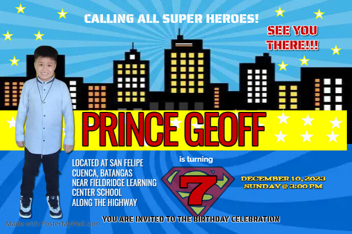 INVITATION BIRTHDAY CARD PARTY SUPERMAN BABY (1) | PosterMyWall