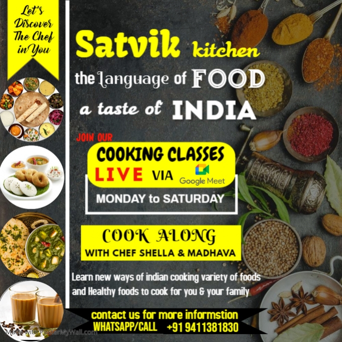 Copy of Copy of Copy of online cooking classes template | PosterMyWall