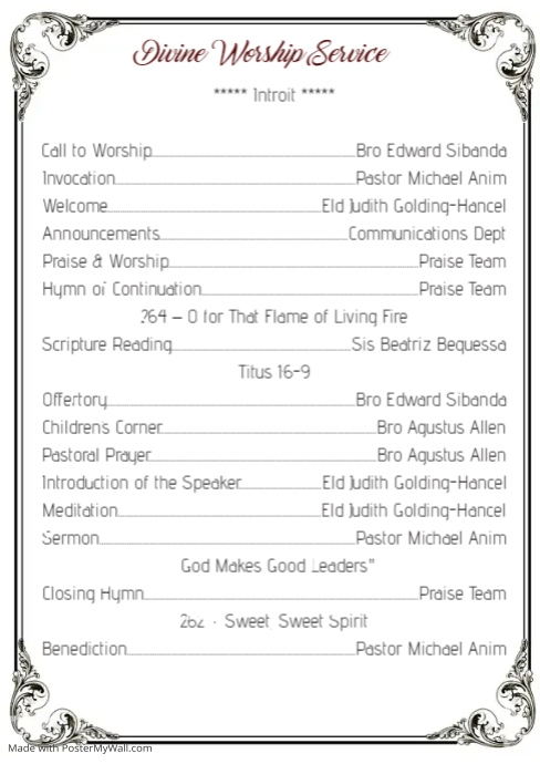 Divine Service | PosterMyWall