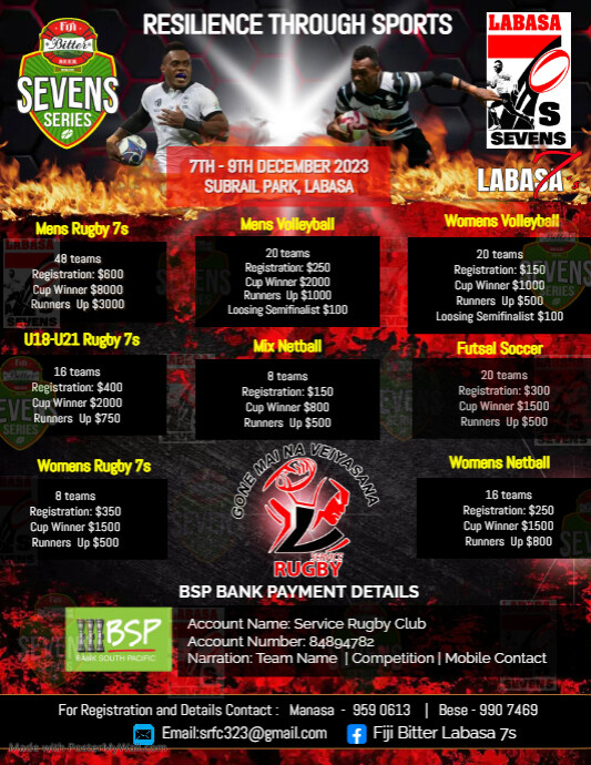Rugby flyer design | PosterMyWall