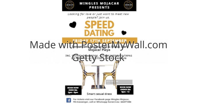 Copy of Speed Dating Flyer Template black and white printable ...