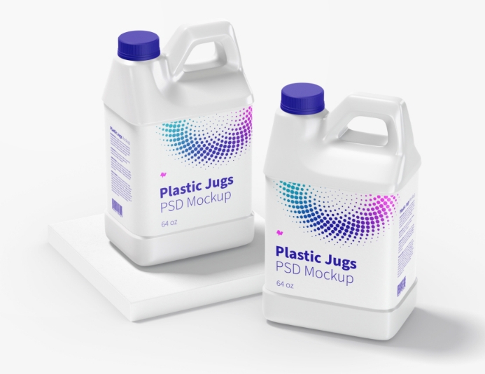 64 oz plastic jugs mockup perspective Template | PosterMyWall