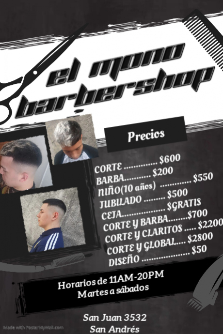 Copia de Barber Shop Price List Poster | PosterMyWall