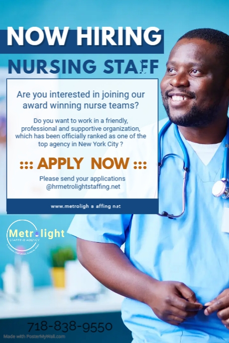 Copy of Hiring Nursing Staff Job Poster | PosterMyWall