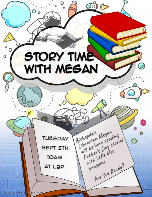 kids story time book reading flyer | PosterMyWall
