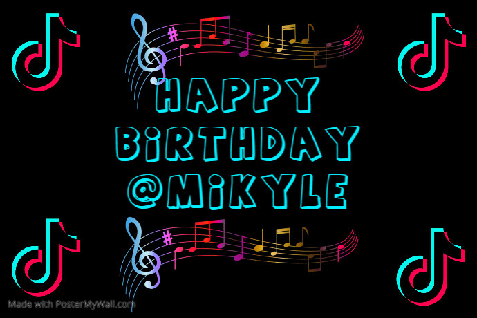 Tik Tok Birthday Invitation | PosterMyWall