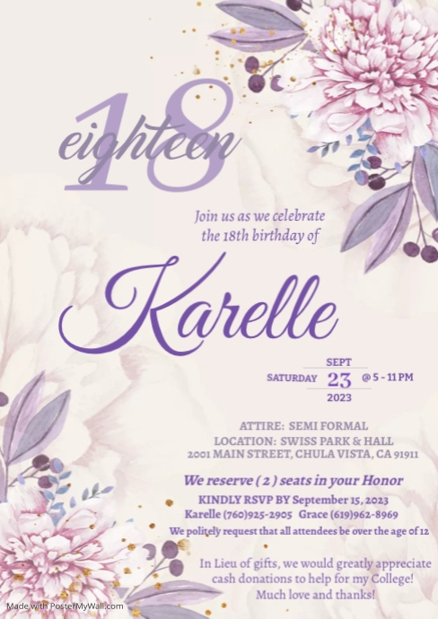 Birthday Invitation | PosterMyWall