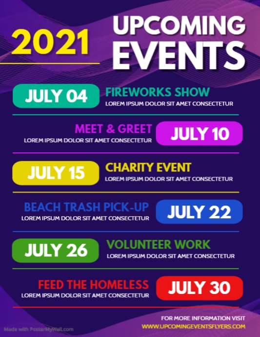 Upcoming Events | PosterMyWall