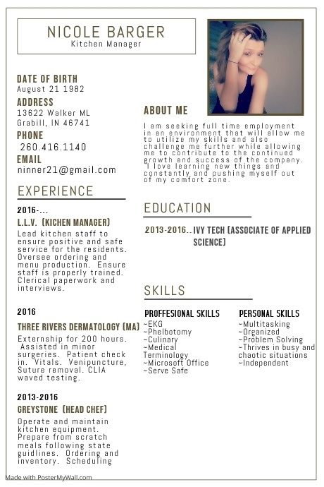 Copy of Cv Resume template with photo | PosterMyWall