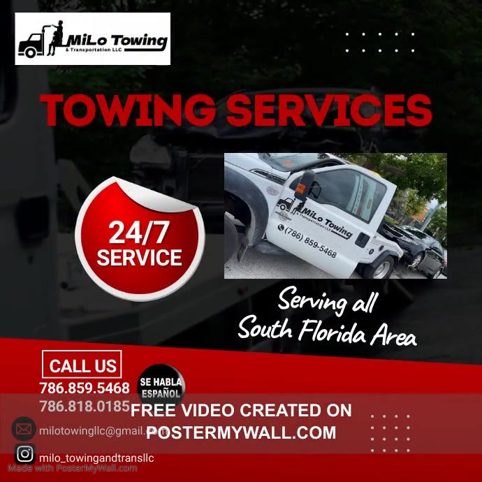 Copy of Car Towing Service Video Ad | PosterMyWall