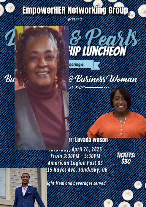 Denim and pearls invitation | PosterMyWall