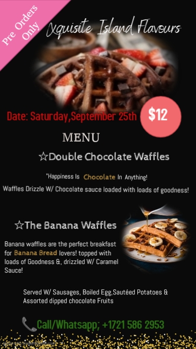 Copy of Bakery menu digital display | PosterMyWall