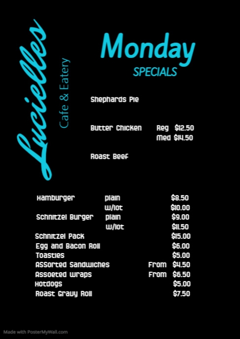 Menu | PosterMyWall