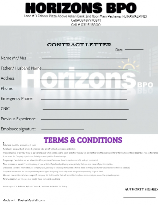 Copy of Newspaper ad contract | PosterMyWall