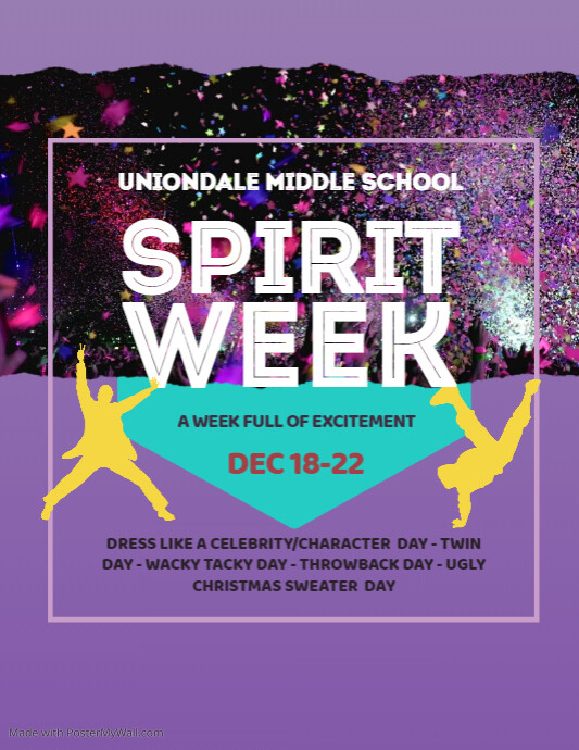 Spirit Week Flyer | PosterMyWall