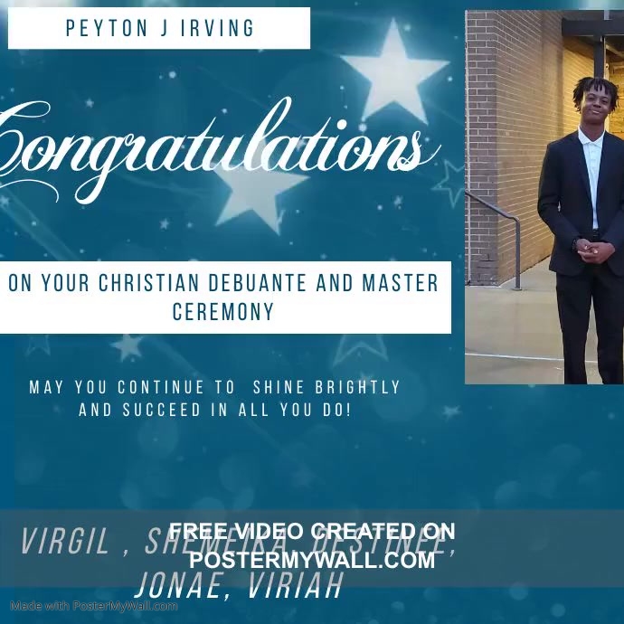 Blue congratulations on promotion greeting vi | PosterMyWall