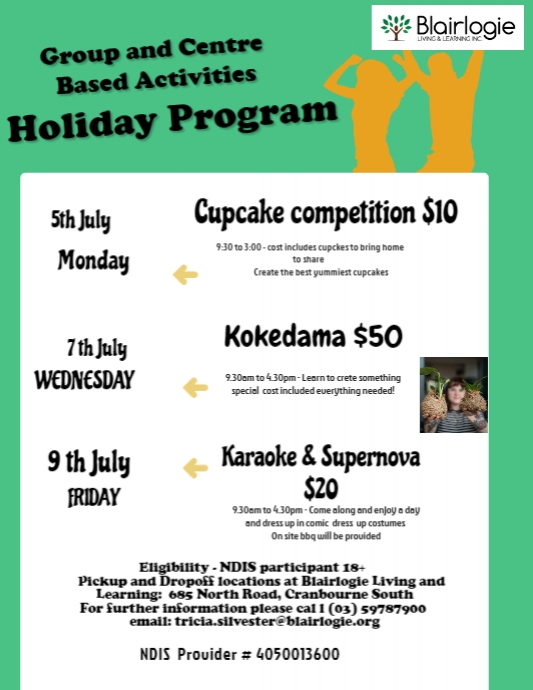 Copy of Adult Holiday Program July 2021 Onsite Program | PosterMyWall