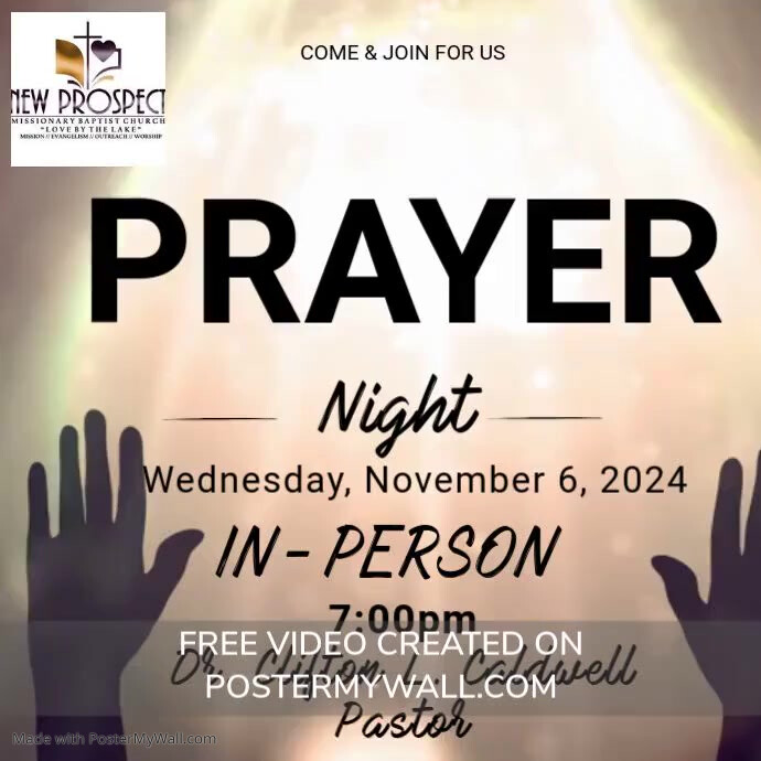 Prayer Night Instagram Ad Template | PosterMyWall