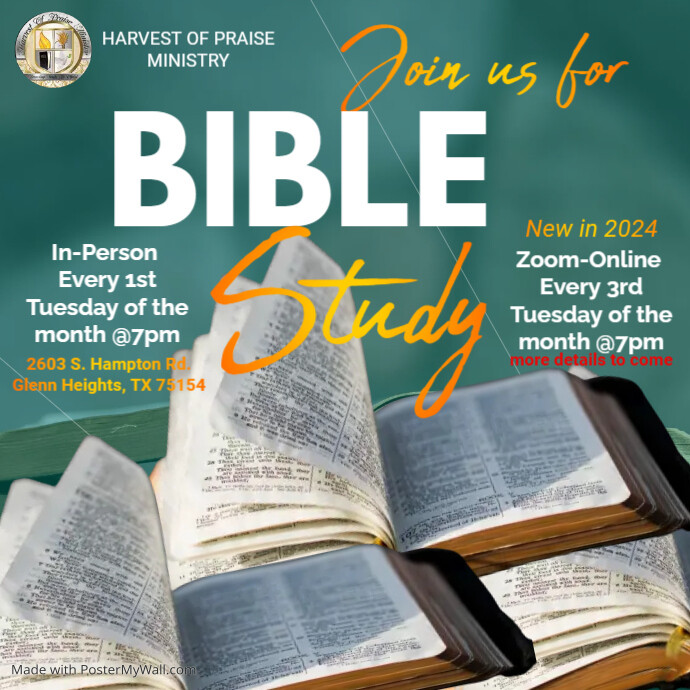 BIBLE STUDY POSTER | PosterMyWall