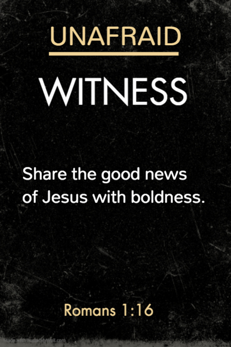 Unafraid Witness | PosterMyWall