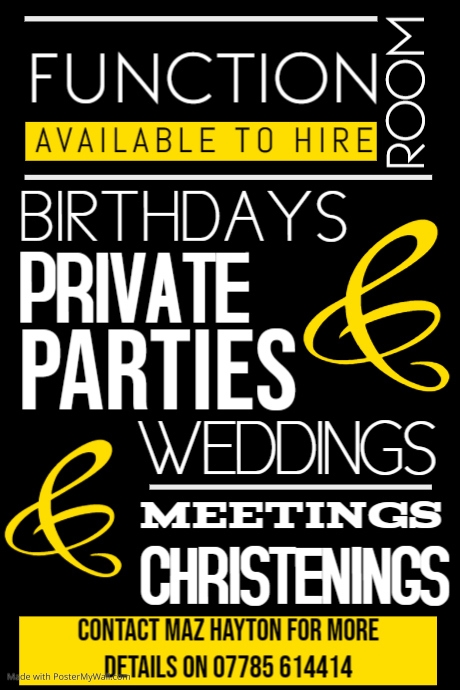 Function Room Hire | PosterMyWall