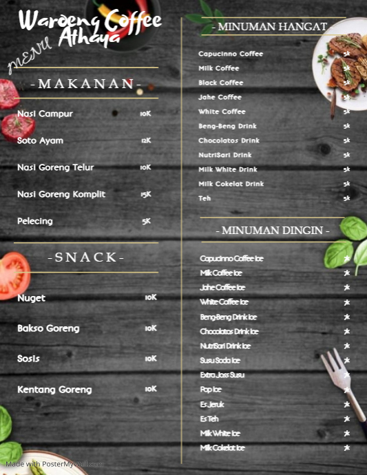 Copy of Copy of Menu | PosterMyWall
