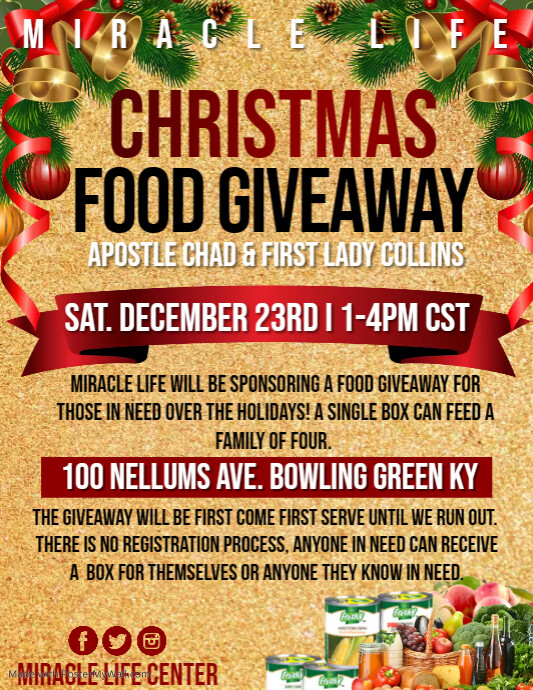 Christmas food drive design template | PosterMyWall