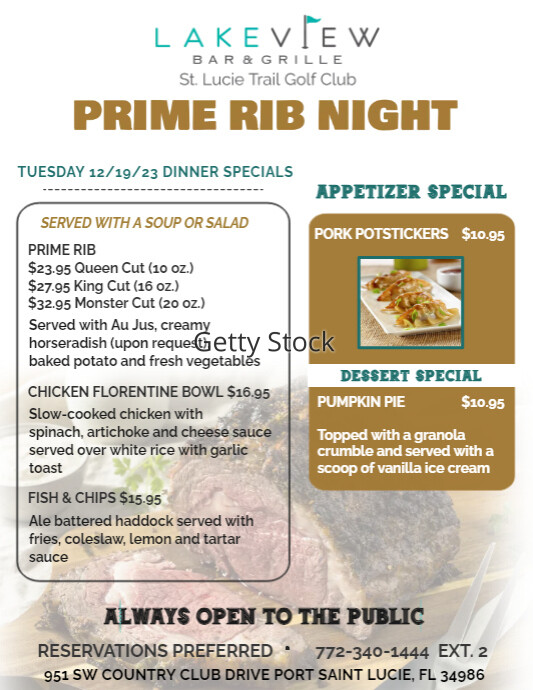 8-8-23 - Prime Rib Tues (2) | PosterMyWall