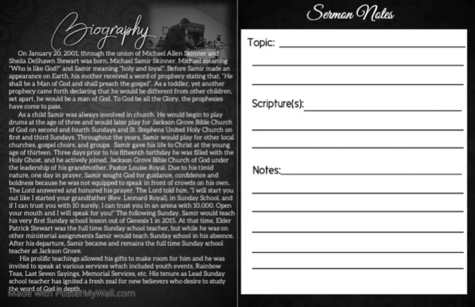 Page 2-3 of Initial Sermon Program | PosterMyWall