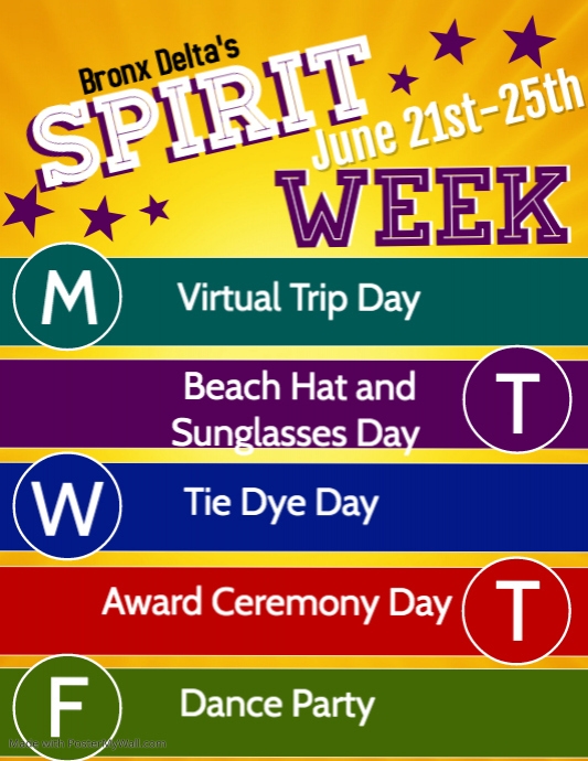Copy of Copy of Copy of Spirit Week | PosterMyWall