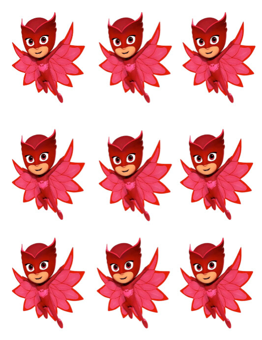 Copy of stickers pj mars cake heroes en pijama | PosterMyWall