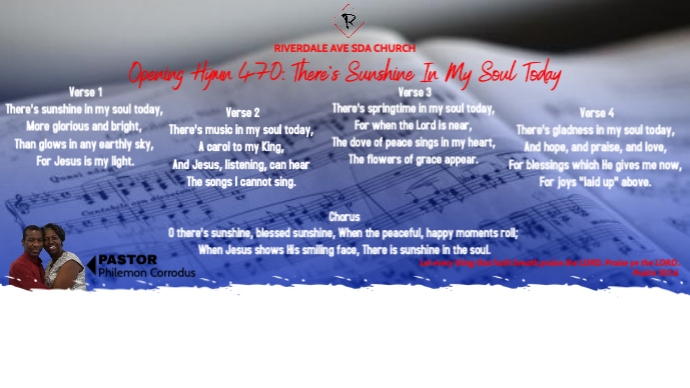 Opening Hymn Words | PosterMyWall