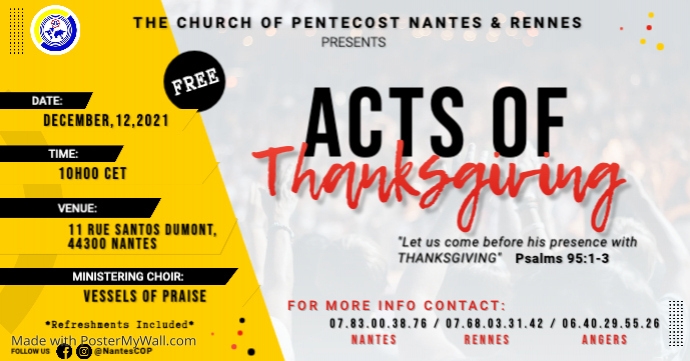 Copy of Acts of Thanksgiving | PosterMyWall