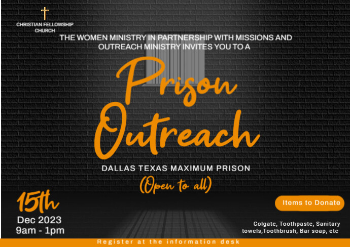 PRISON OUTREACH | PosterMyWall