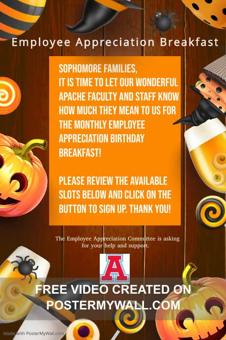 October Employee Appreciation Breakfast | PosterMyWall
