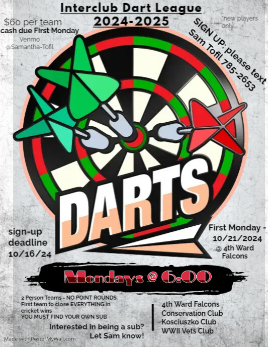 Darts Tournament Poster (1) | PosterMyWall
