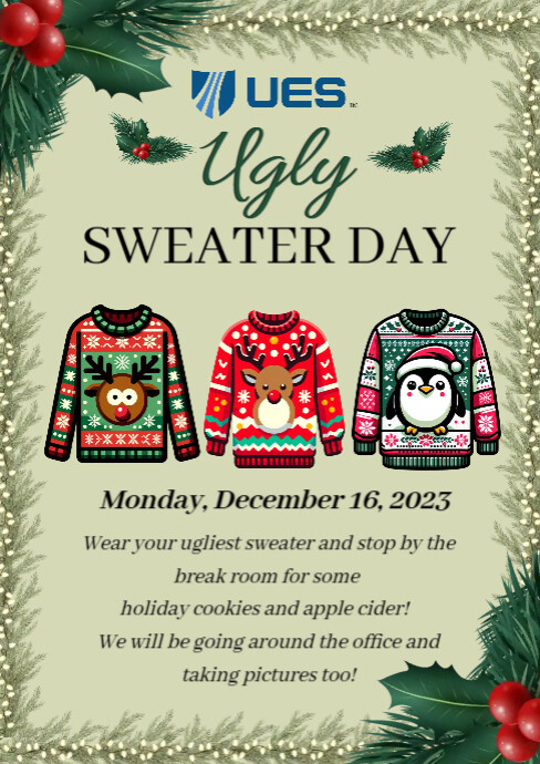 UGLY CHRISTMAS SWEATER TEMPLATE | PosterMyWall