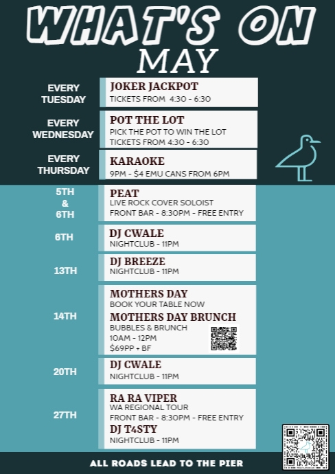Copy of what's on this week pub calendar template des (6) | PosterMyWall