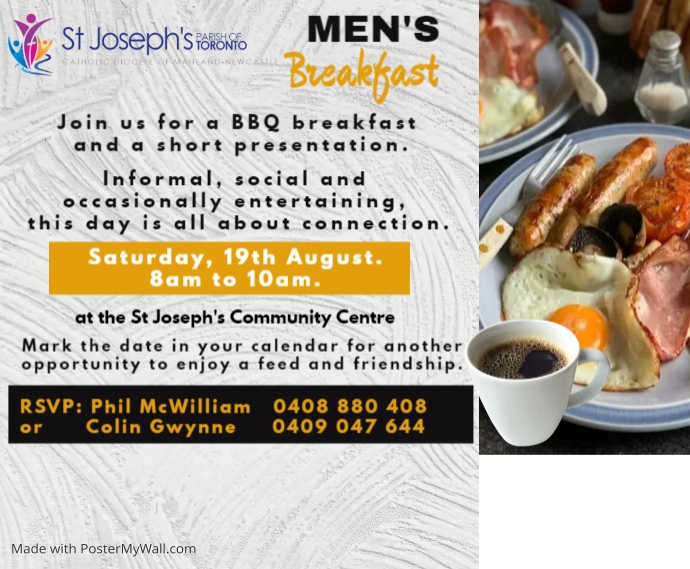 Copy of Mens breakfast church event | PosterMyWall