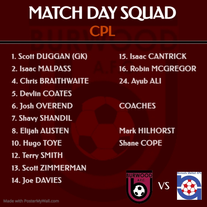 Copy of Soccer/Football Squad/Team List | PosterMyWall